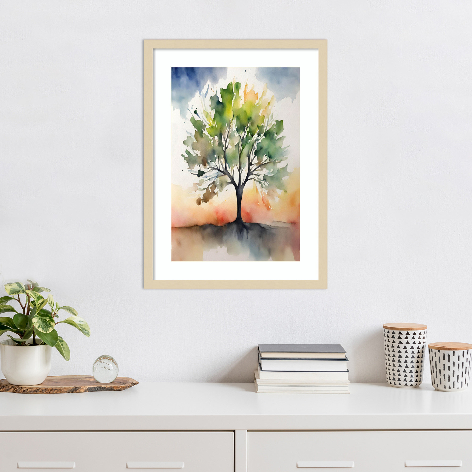 Lark Manor™ Tree of Color by Sally Ann Moss Wood Framed Wall Art Print ...