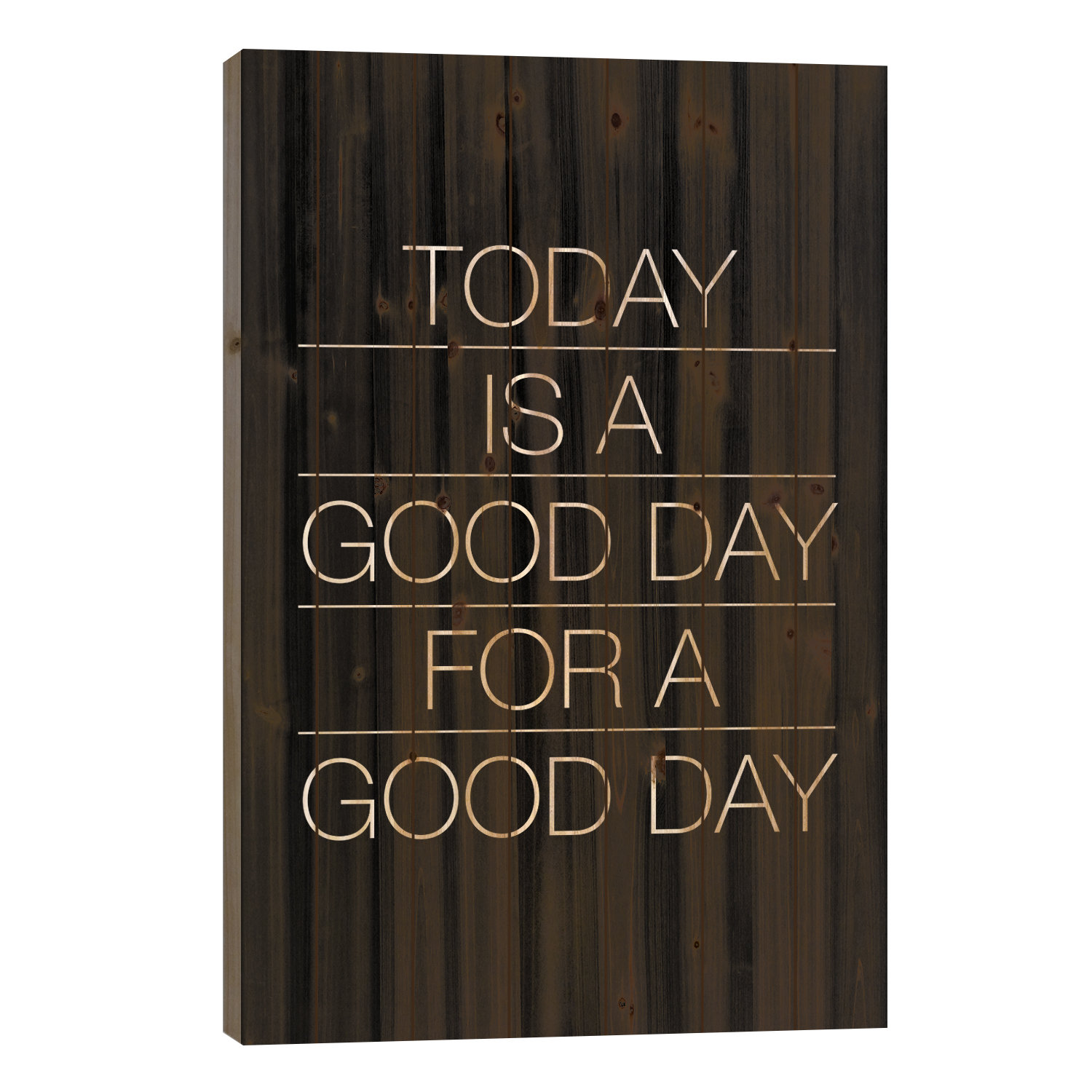 Trinx Havya Today Is a Good Day (White on Black) - Unframed Print on ...