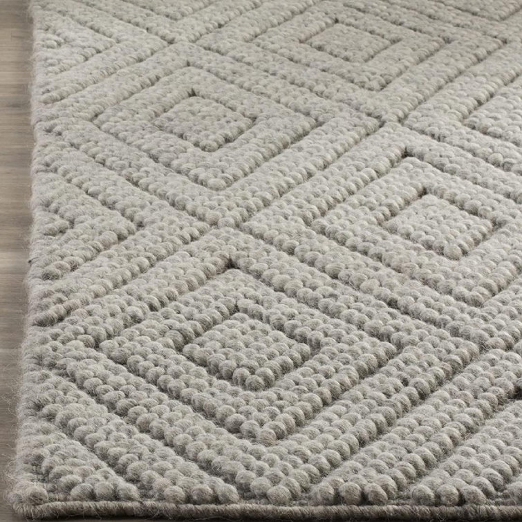 mingbaoge Hand Braided Wool Geometric Rug | Wayfair