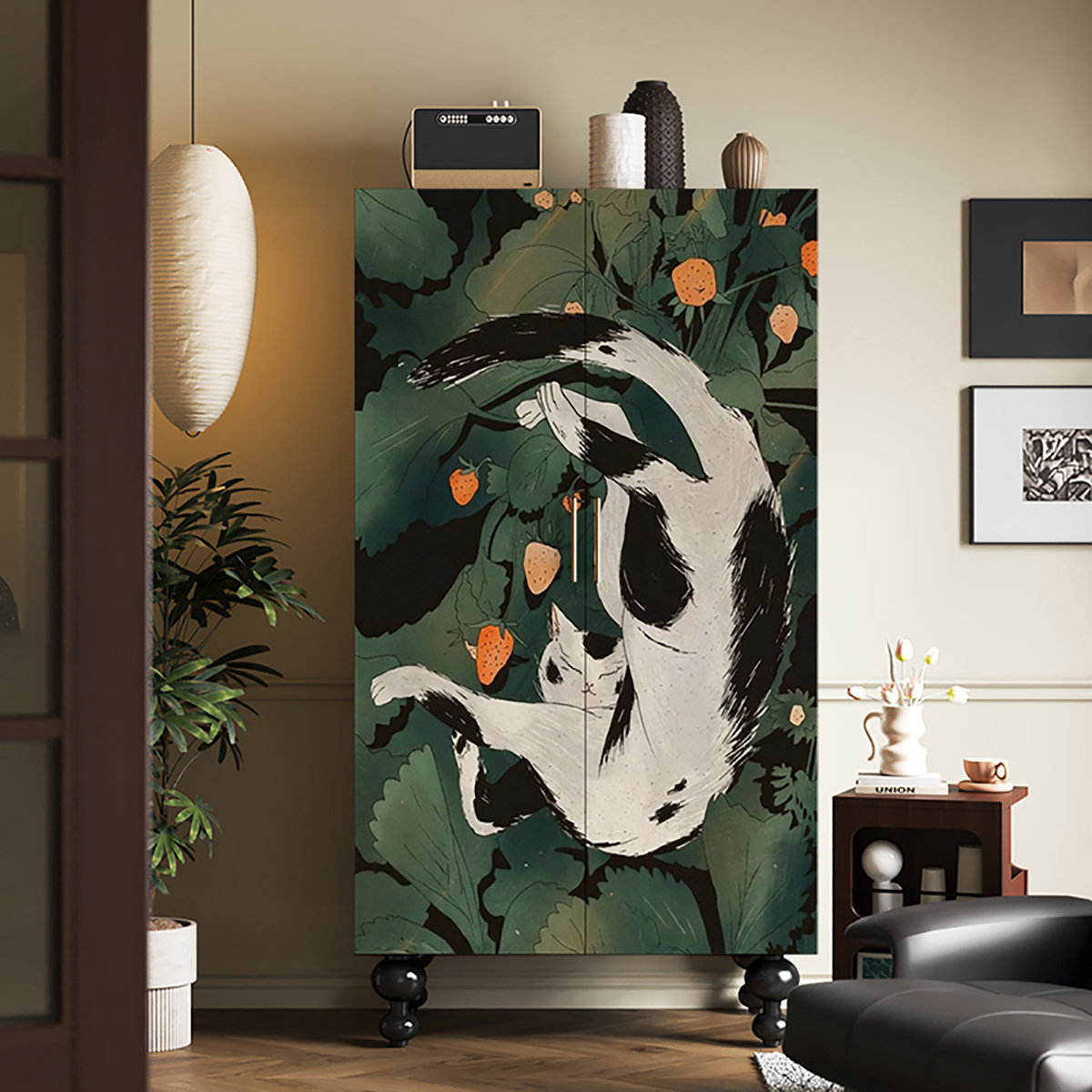 East Urban Home Retro decor multifunction standalone wardrobe | Wayfair