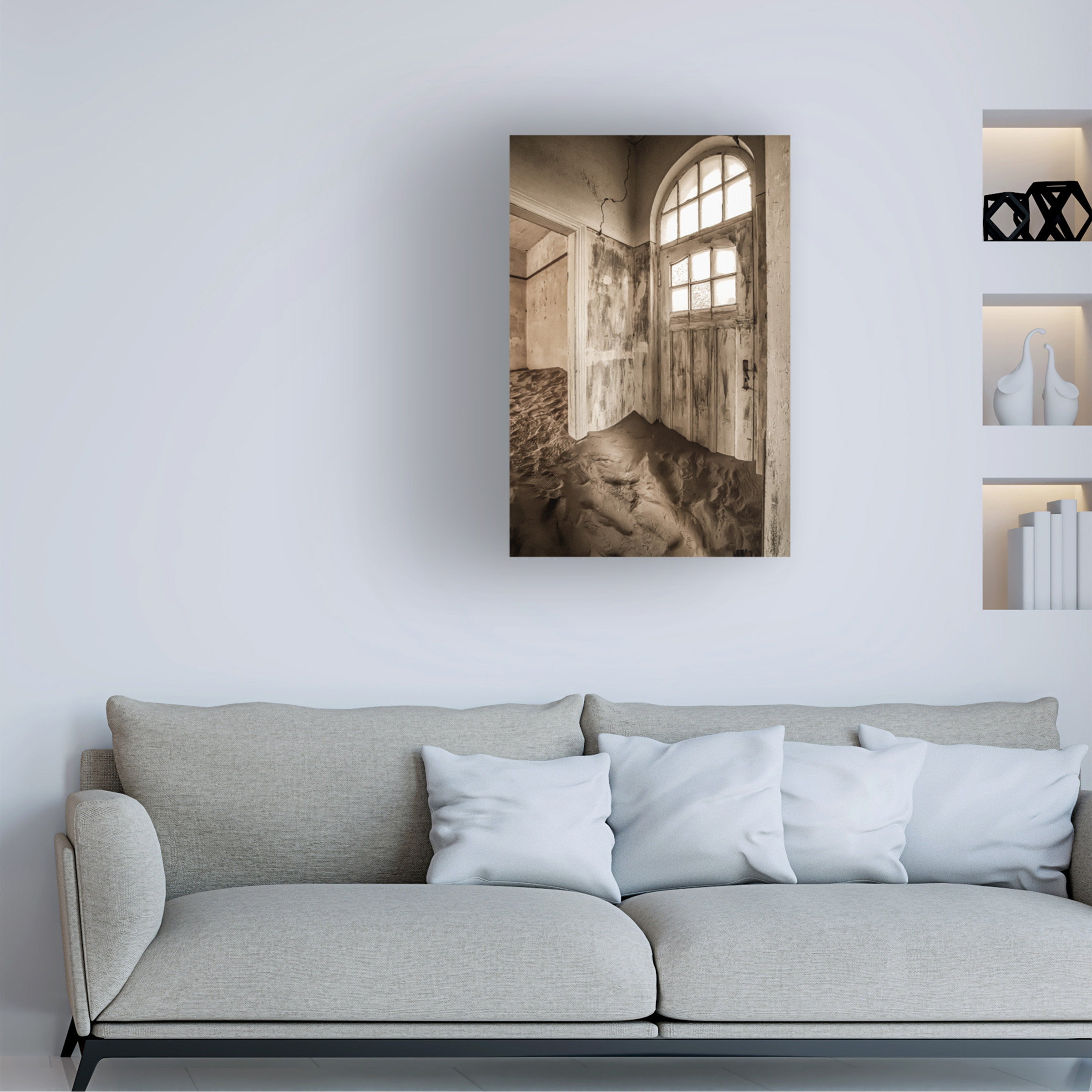 Ebern Designs Haunted House On Canvas by Fion Wong Print | Wayfair