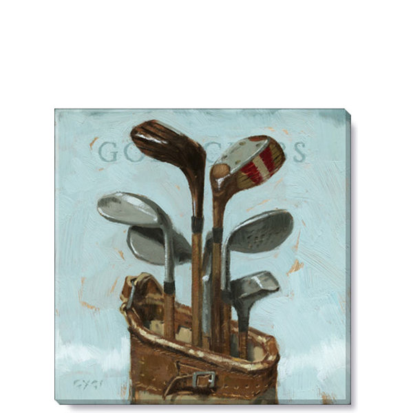 Darren Gygi Home Collection Golf Clubs Giclee On Canvas Print | Wayfair