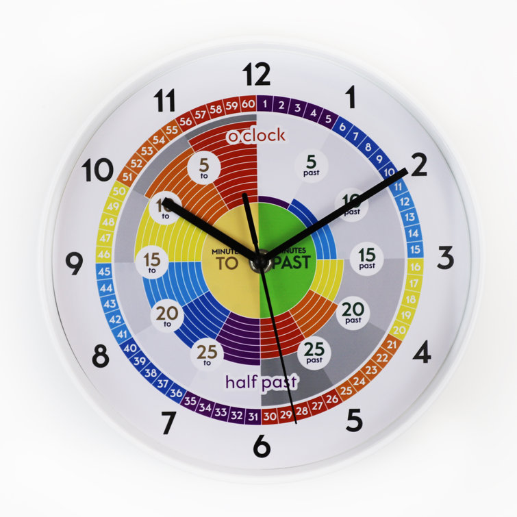 Zoomie Kids Cornwell Tell the time Children Wall Clock - 25 cm / 9.8 in ...