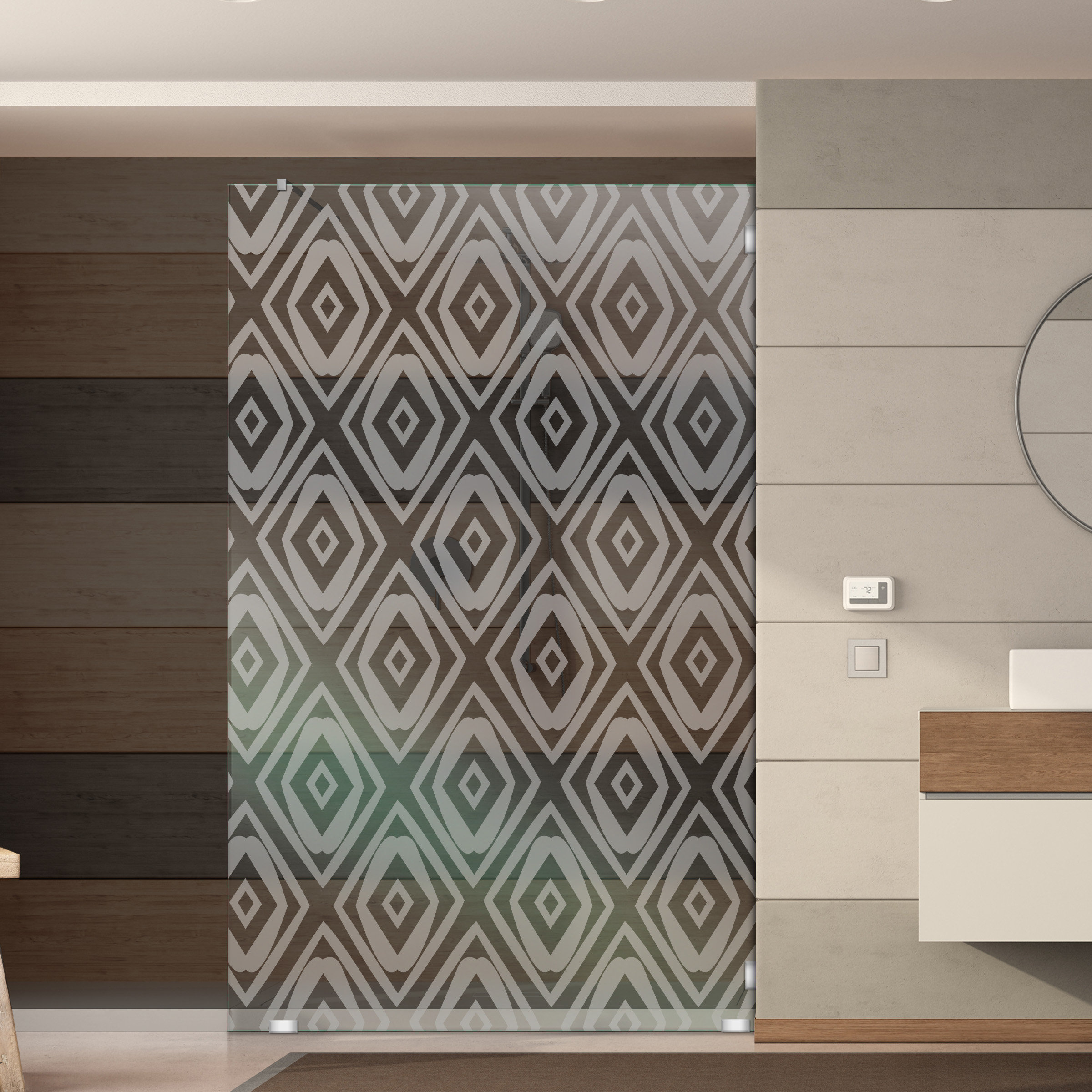 Glass-Door.us Frosted Glass Fixed Panel With Elegant Design | Wayfair