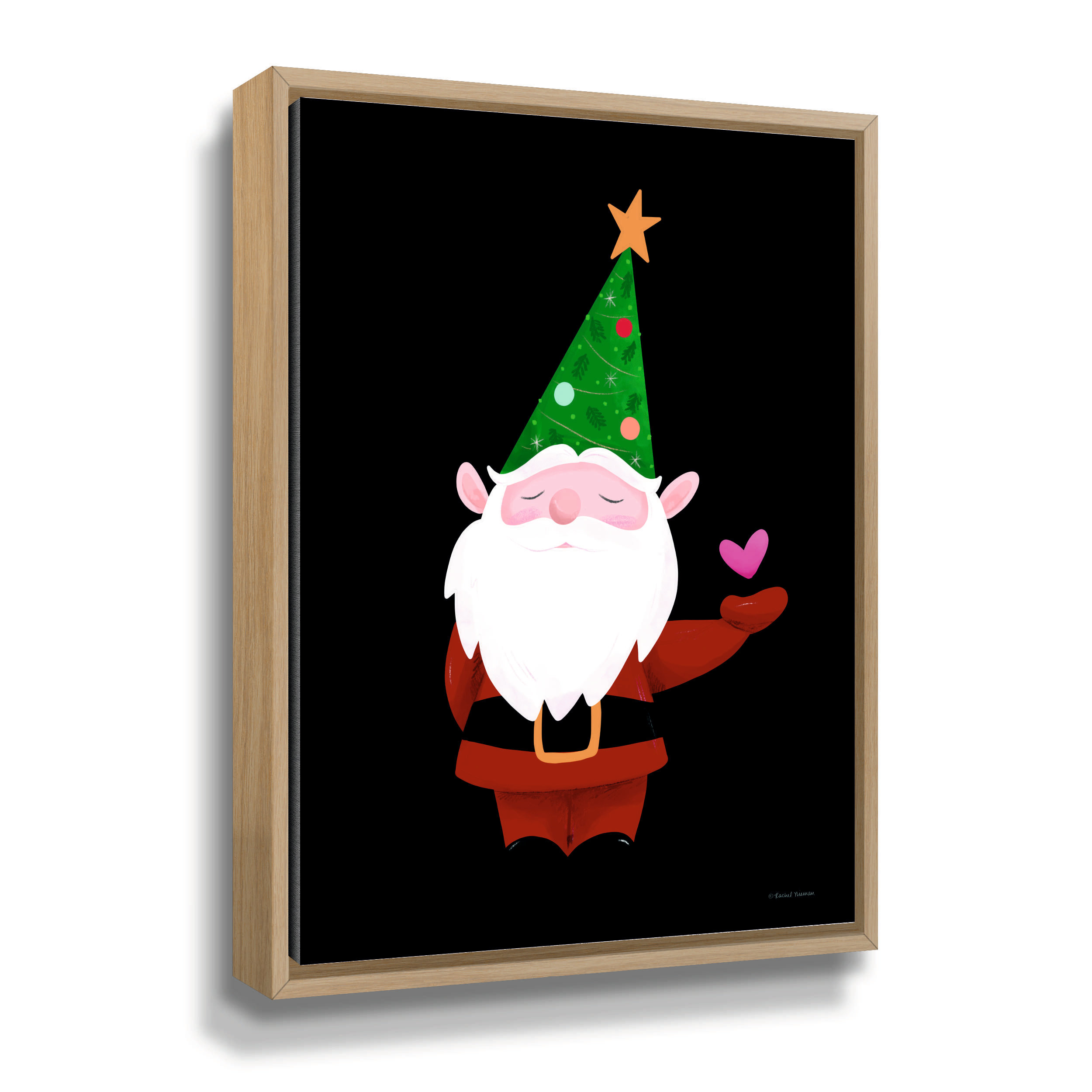 The Holiday Aisle® Christmas Tree Santa Gnome by Rachel Nieman - Print ...