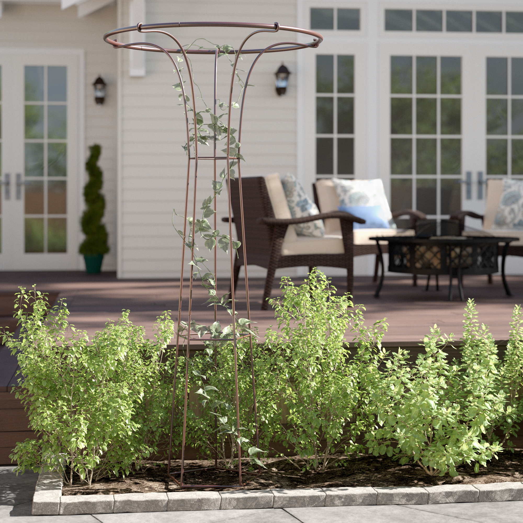 Alcott Hill® Izabella Flared Iron Gothic Trellis & Reviews | Wayfair