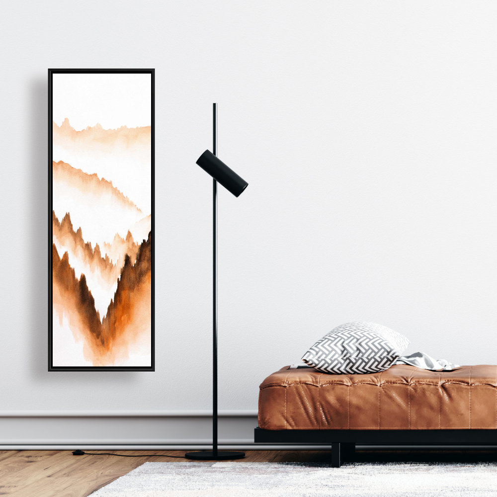 Lark Manor™ Mountain of Fir Trees | Minimalist Bedroom Framed Canvas ...