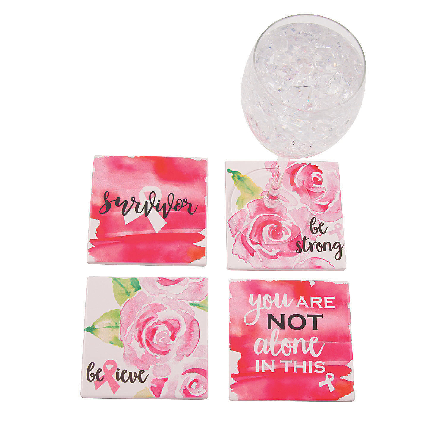 Trinx Ribbon Ceramic Coaster | Wayfair