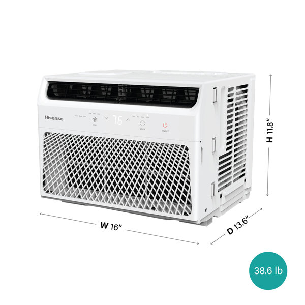 HiSense 6,000 BTU Window Air Conditioner with Remote Control for Rooms ...