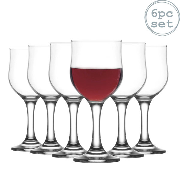 LAV Glass Red Wine Glass Stemware Set | Wayfair.co.uk