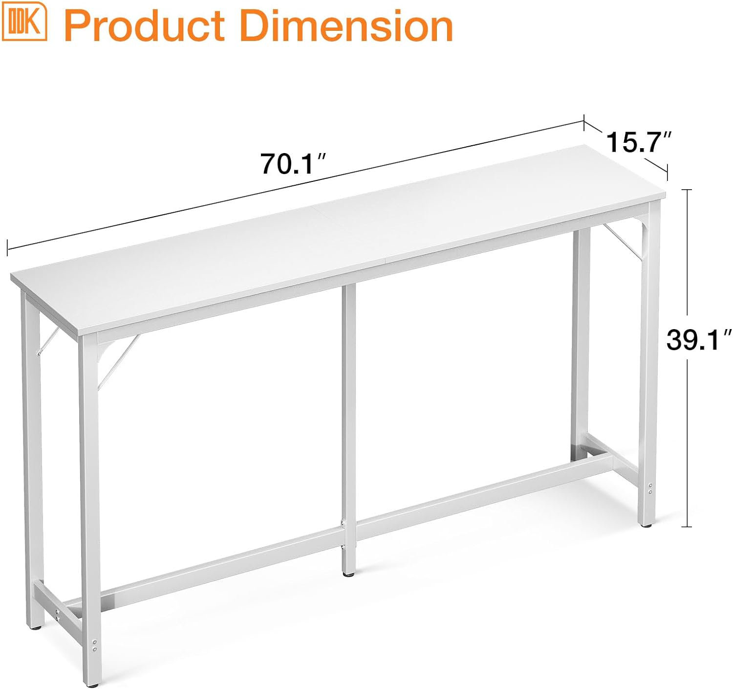 Anadea 71 Inch Bar Table, Bar Height Pub Table, Counter Height Bar ...