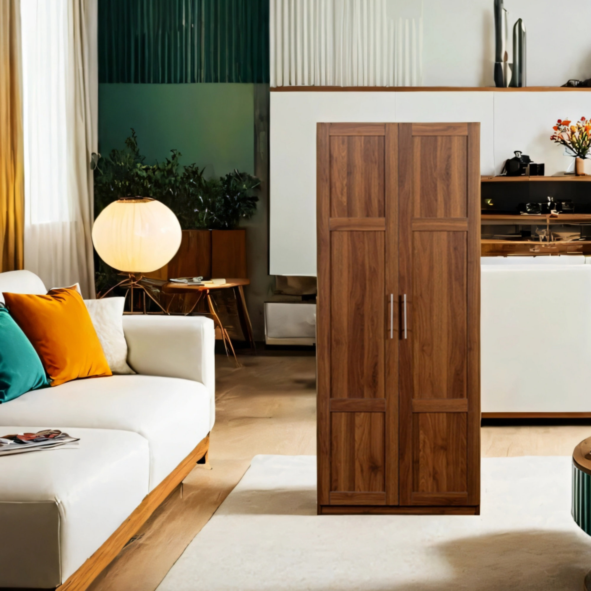 Latitude Run® High Closet And Kitchen Cabinets With 2 Doors And 3 ...