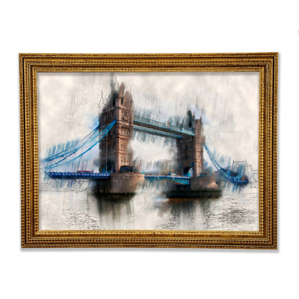 Rosalind Wheeler Tower Bridge Watercolour - Single Picture Frame Print ...