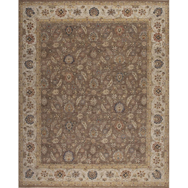 Samad Rugs Sovereign Oriental Hand-Knotted Wool Cream/Camel Area Rug ...