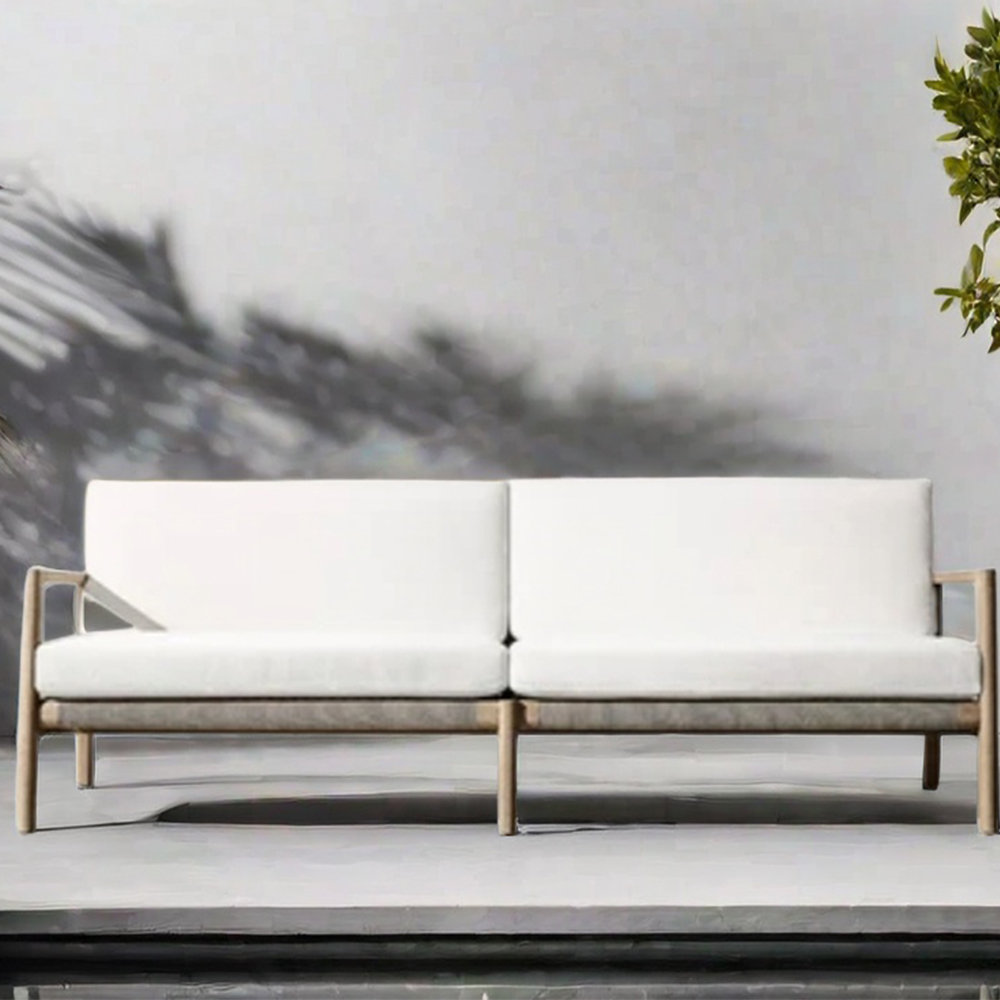 Elegant Home Furnishings.s Outdoor Teak Frame Sofa 29.52 Outdoor | Wayfair