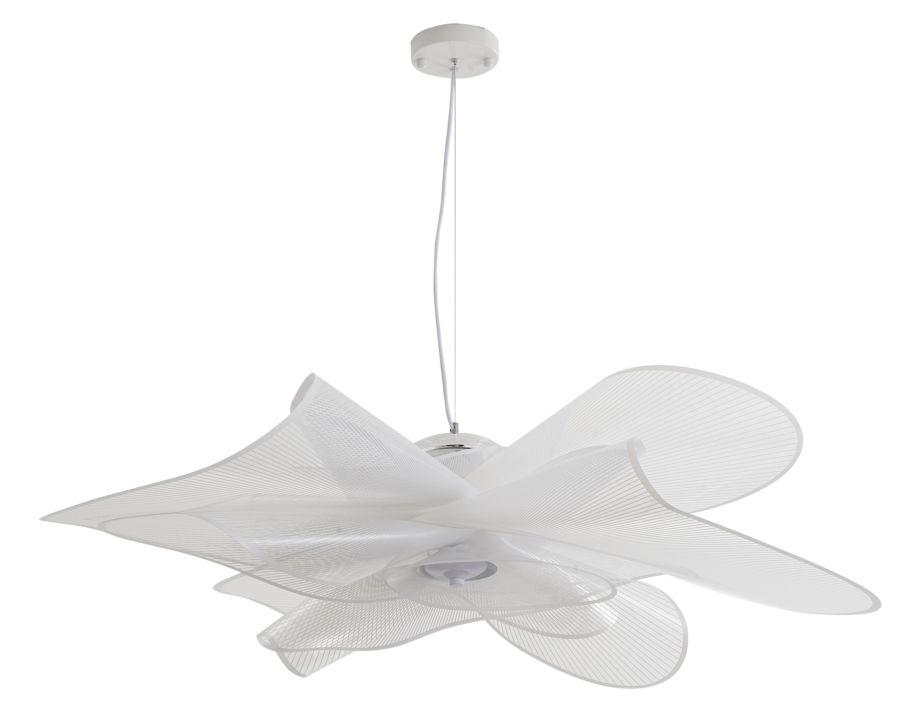 Everly Quinn White LED PVC Net Chandelier | Wayfair