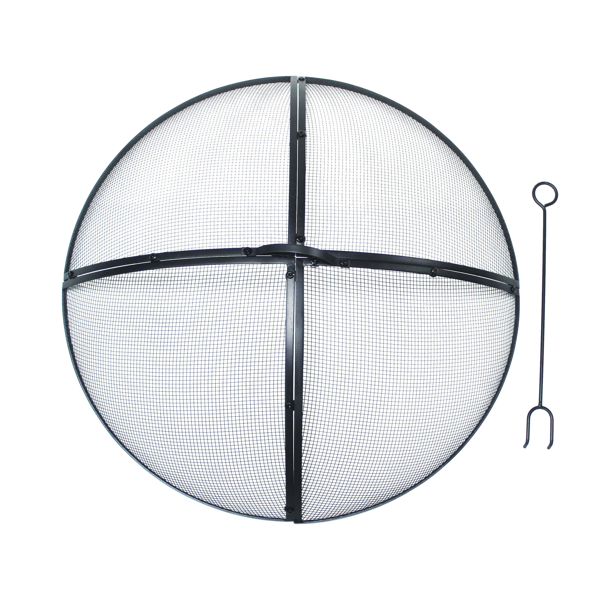Scendor Heavy-duty Metal 30 Inch Fire Pit Spark Screen Round Cover Mesh ...