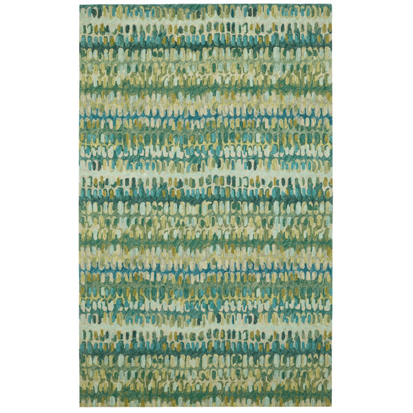 Paint Chip Moss Hand Micro Hooked Wool Rug & Reviews | Birch Lane