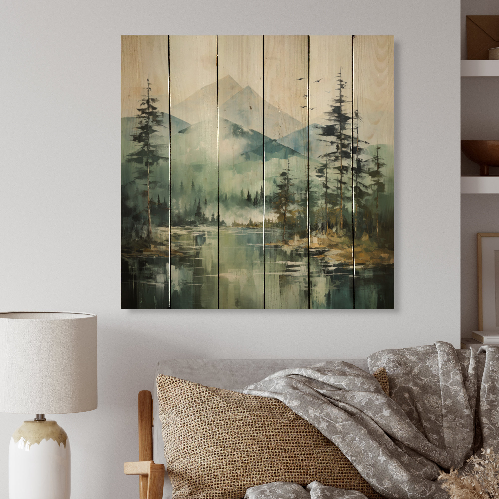 Wade Logan® Javohn Bold Landscape Canada Emerald Wilderness I On Wood ...