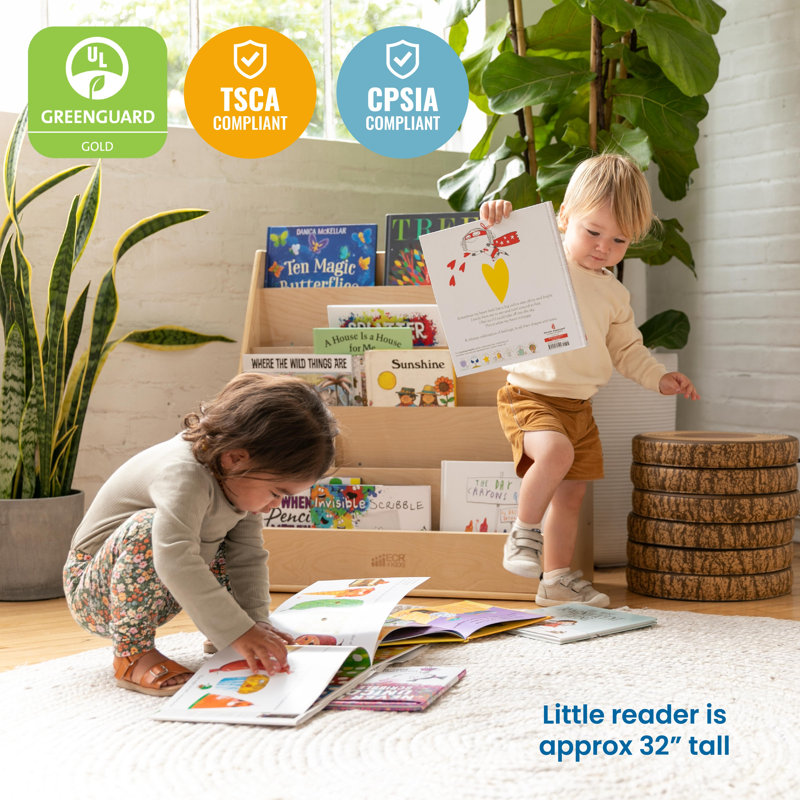 ECR4Kids Streamline Single-Sided Book Display with Storage, Classroom ...