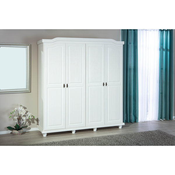August Grove Hedda 4 Door Solid Wood Wardrobe | Wayfair.co.uk