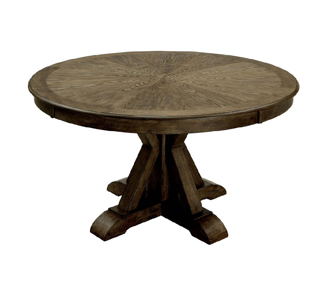 Gracie Oaks Baumbaugh 54" Solid Wood Pedestal Dining Table | Wayfair
