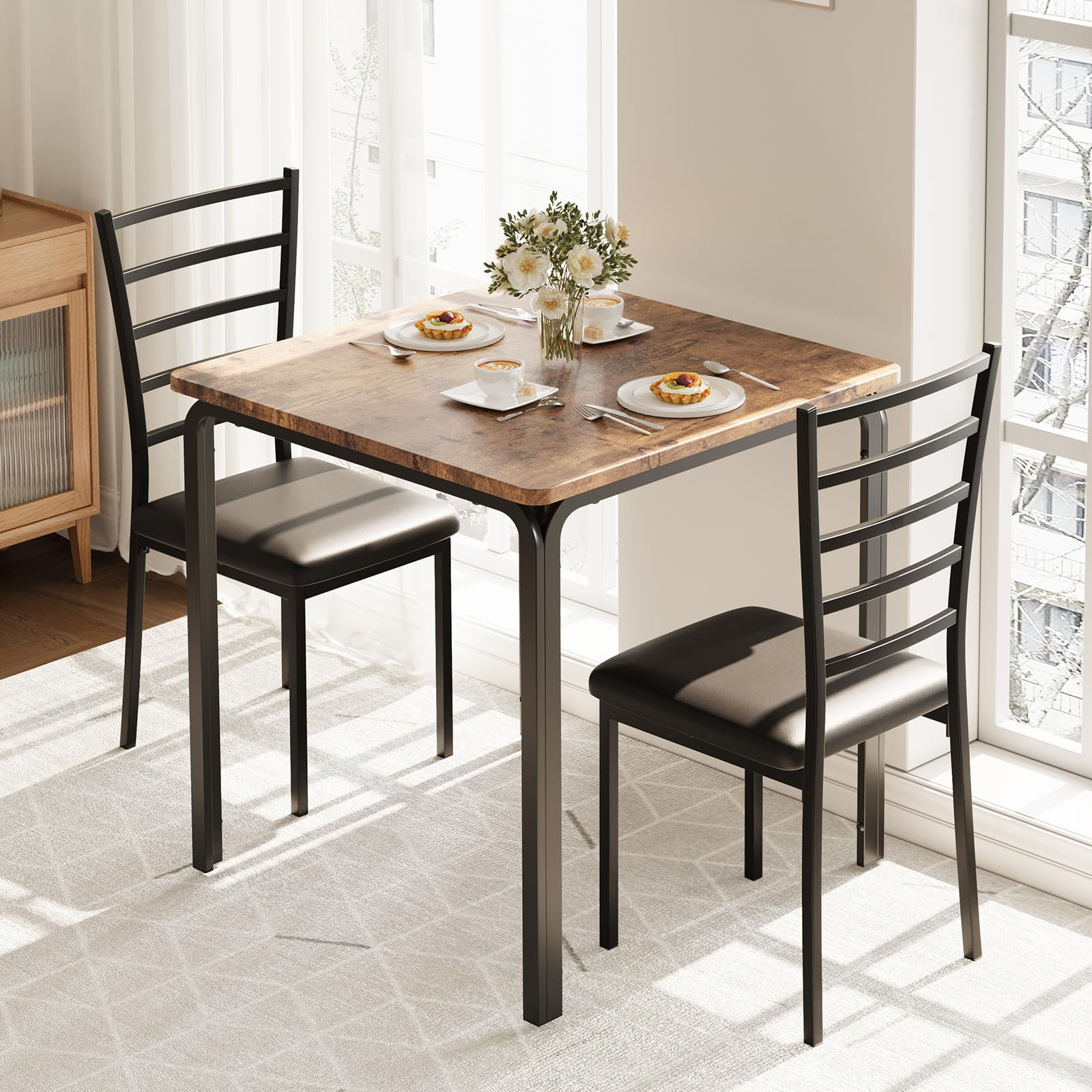 17 Stories Dining Table for 2 - Space-Saving Dining Table Set for Small ...