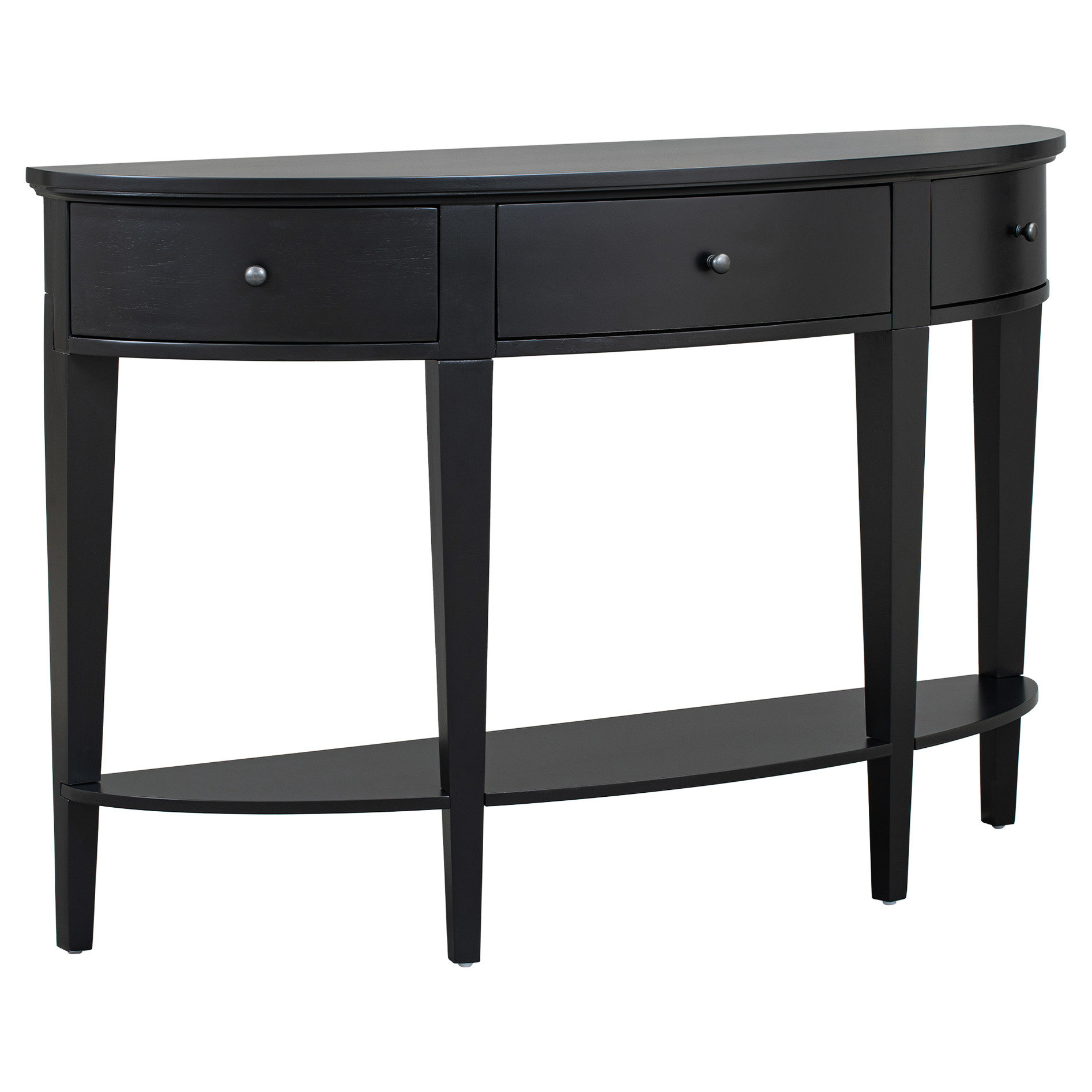 Latitude Run® Curved Table With Drawer And Shelf Storage. Modern Design ...