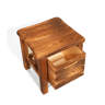 Millwood Pines Dorislee Solid Wood Storage Stool with Drawer, Accent ...