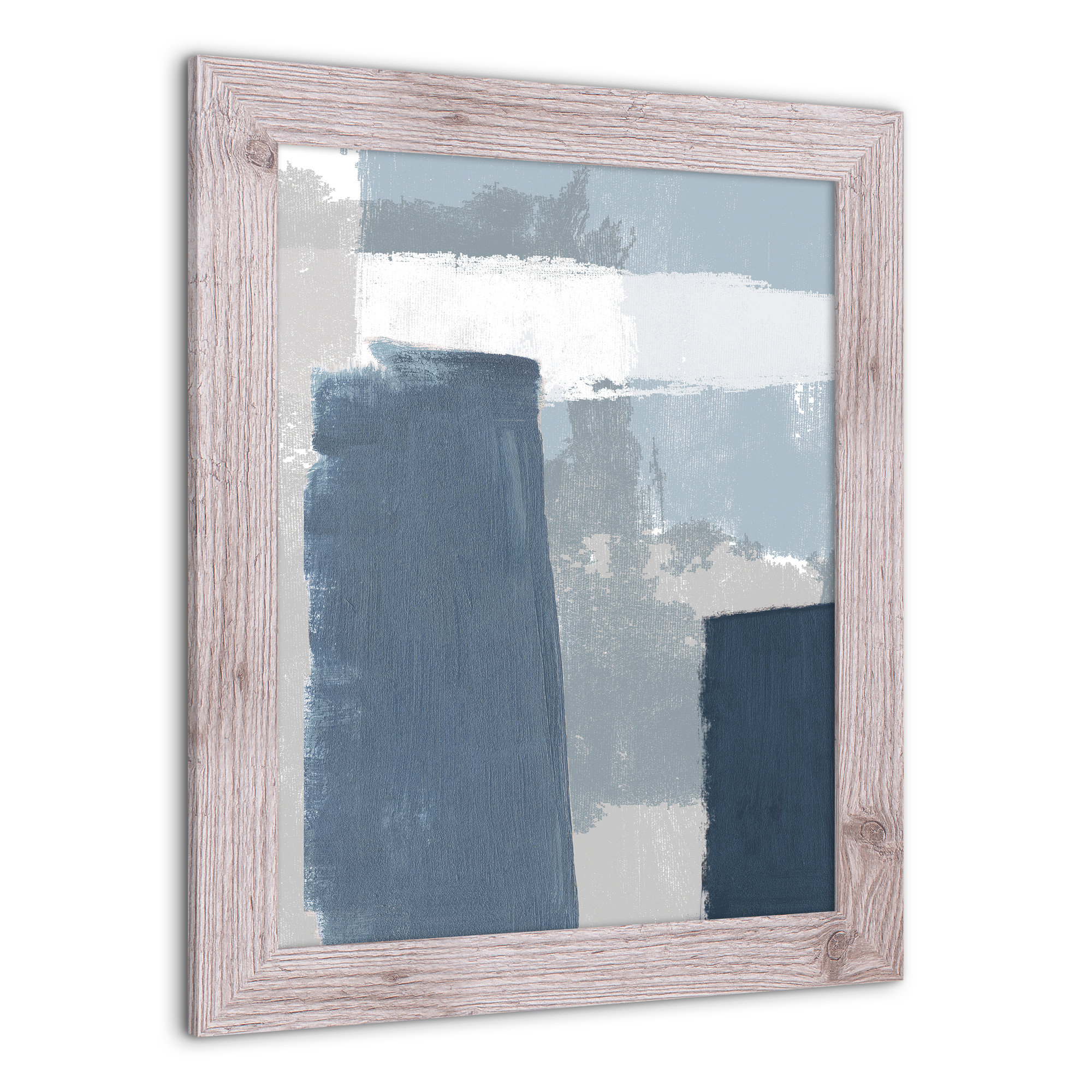 Orren Ellis Painterly Blue Abstract Framed Print - Wayfair Canada