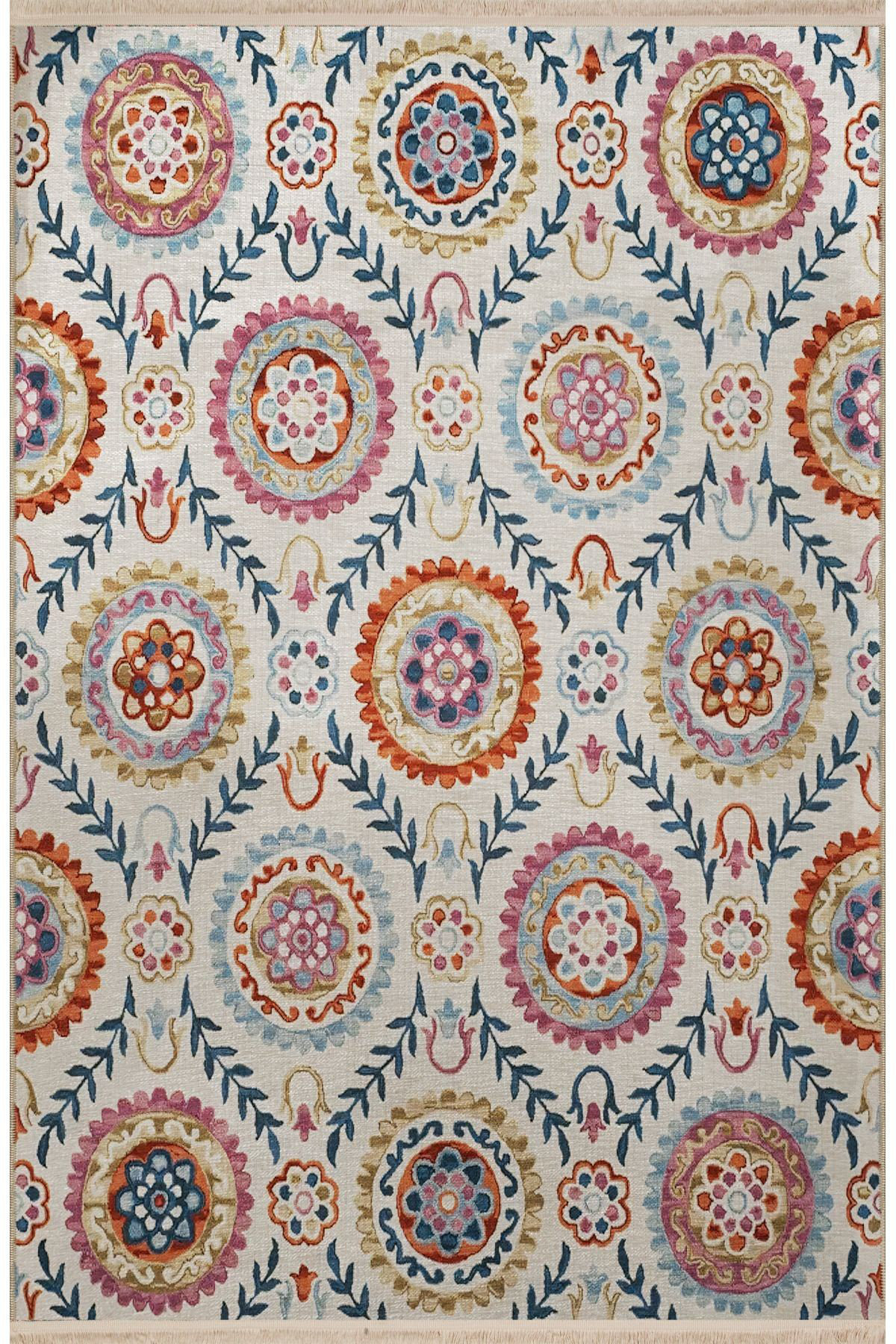 Dakota Fields Beige Multi Color Shape Floral Pattern Creative Vintage ...