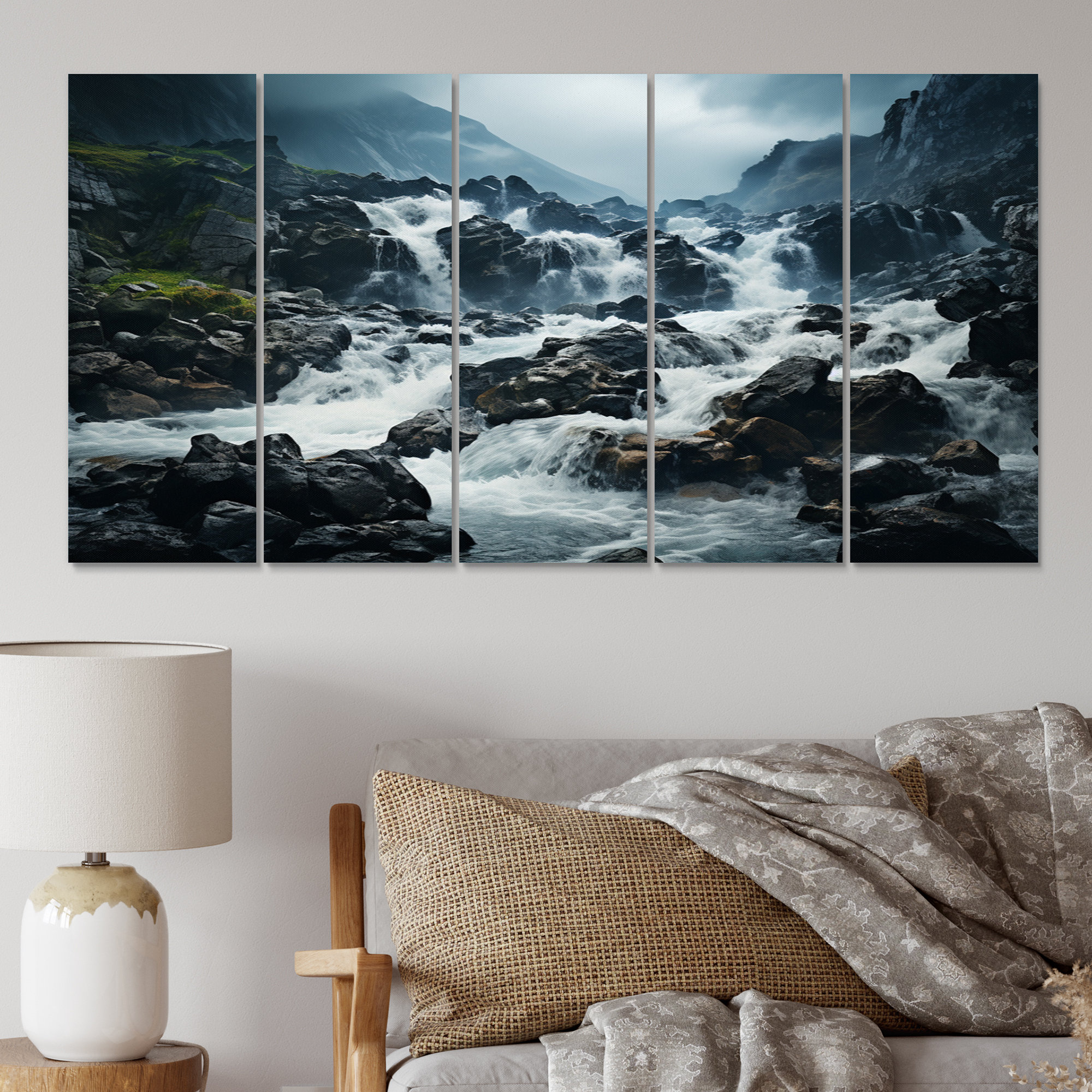 Loon Peak® Waterfall Eternal Cascade V - Landscapes Metal Wall Decor ...