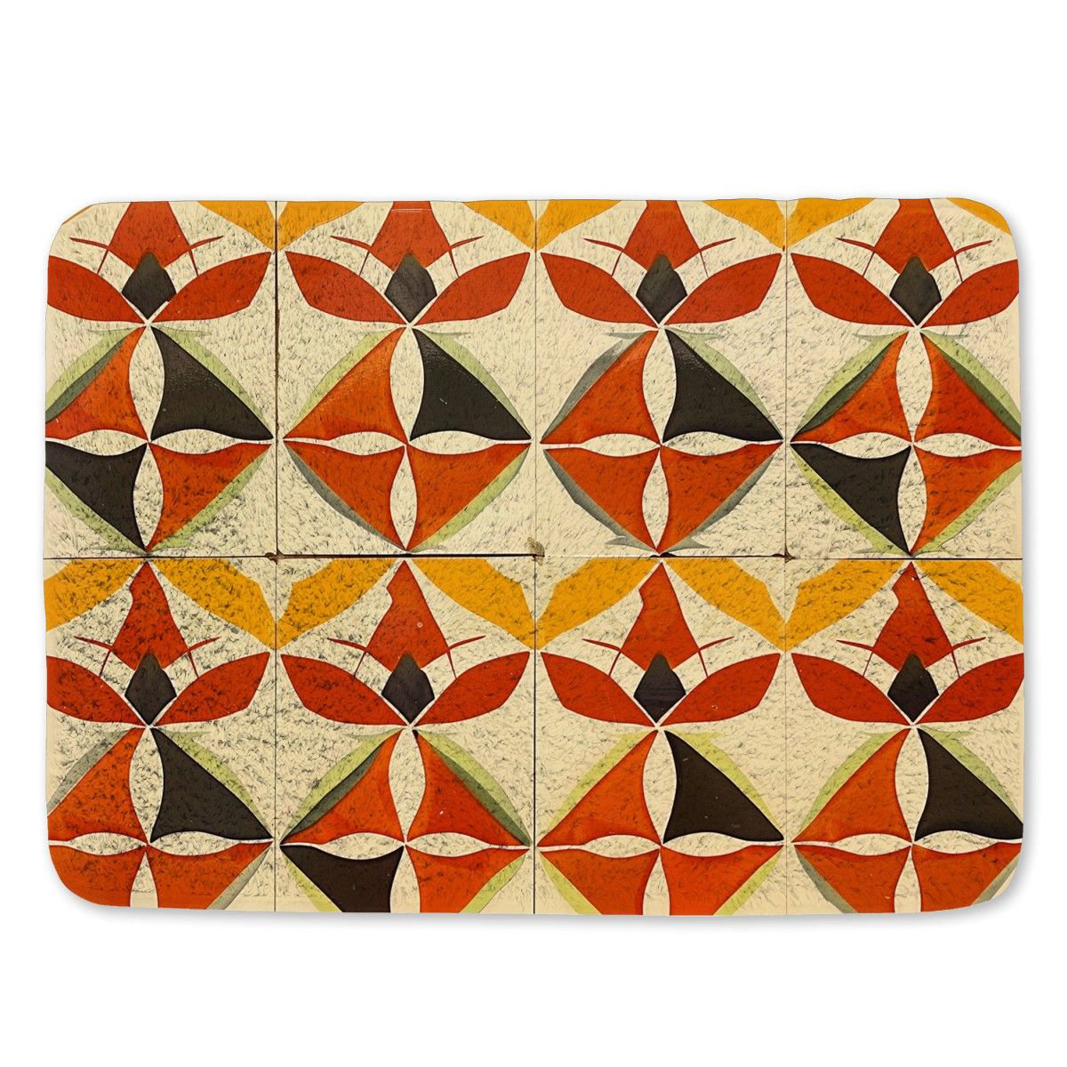 Latitude Run® Geometric Bath Mat Decorative Bathroom Decor Bright | Wayfair