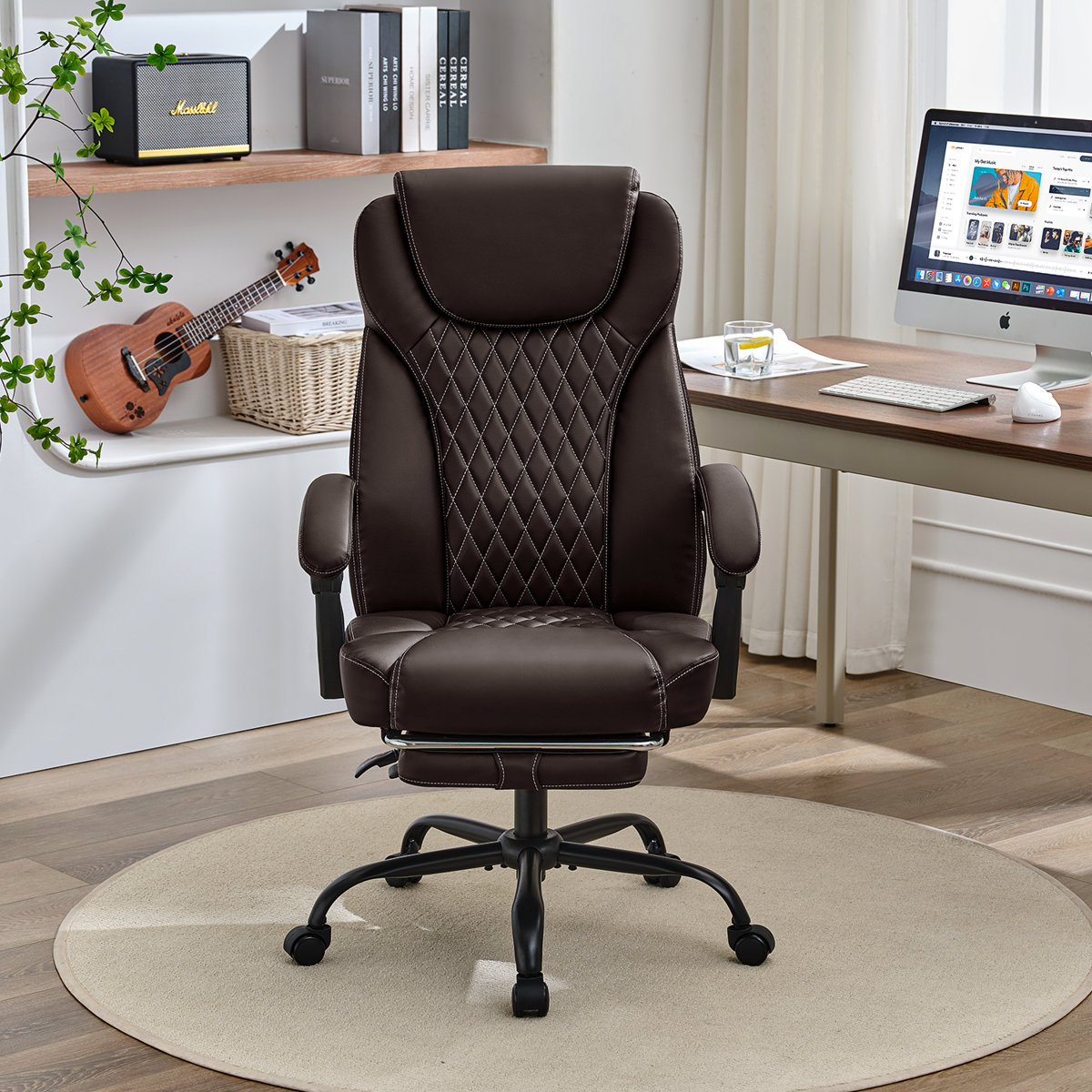 Latitude Run® Big And Tall Office Chair With Foot Rest Ergonomic Office ...