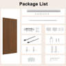JUBEST Concealed/Invisible Magic Sliding Barn Doors With Installation ...