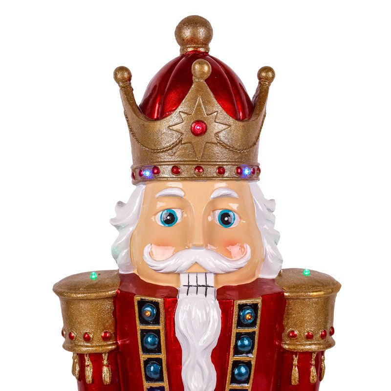 The Holiday Aisle® 36 in. Nutcracker with Multicolor Lights & Reviews ...