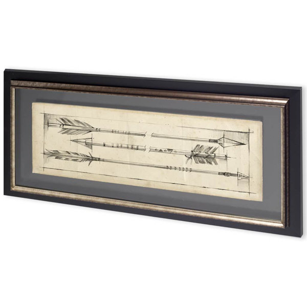 Foundry Select Custom Arrow Schematic I Framed On Paper Print | Wayfair