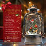 The Holiday Aisle® 13.4-inch Christmas Snow Globe Lantern with Swirling ...