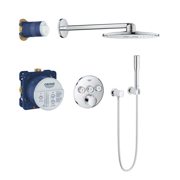 Grohe Grotherm Mixer Shower with Dual Shower Head | Wayfair.co.uk