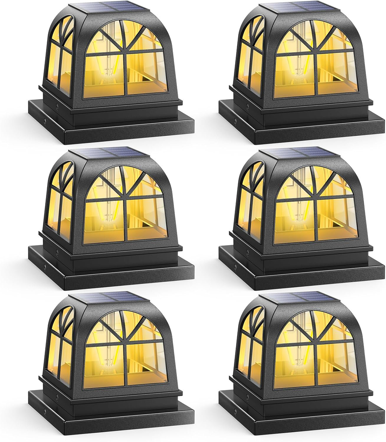 Latitude Run® Solar Post Lights Outdoor Fence Deck Post Cap Light 2 ...