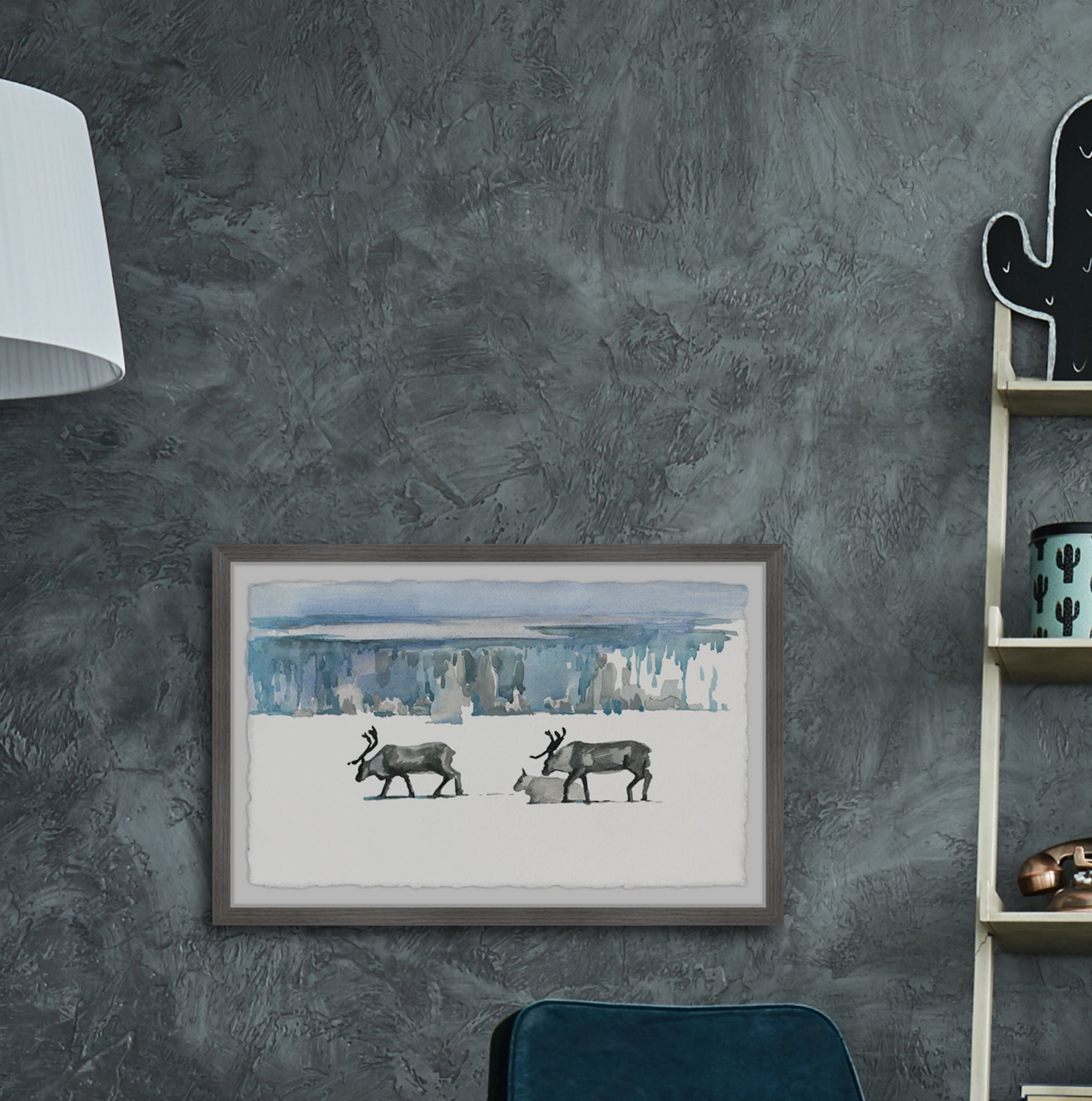 Union Rustic Caribou Trek - Picture Frame Painting | Wayfair.ie