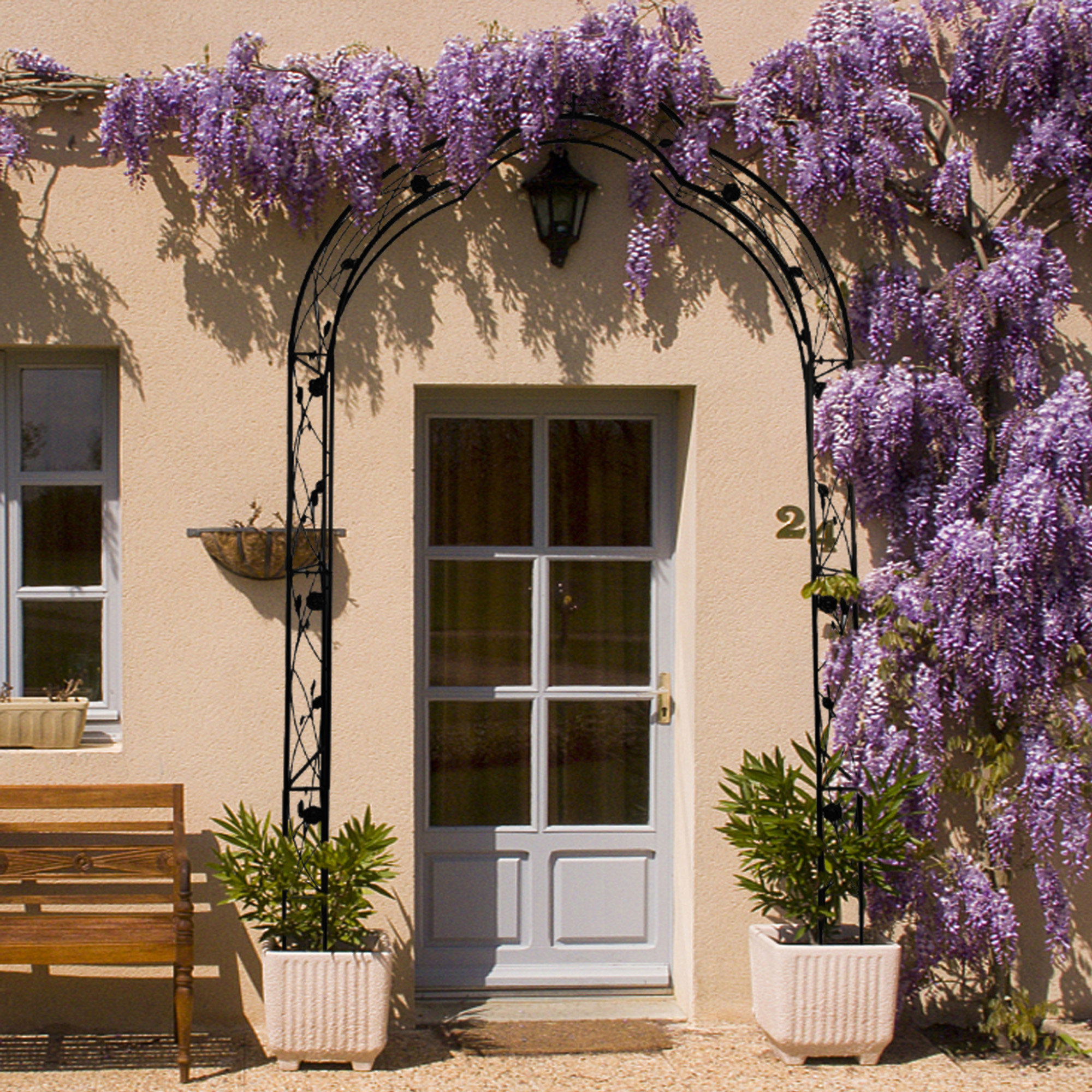 Lark Manor™ Metal Garden Arch Assemble Freely With 8 Styles Garden ...