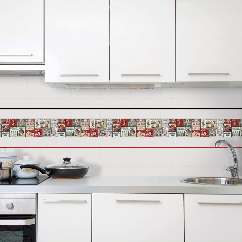 QEP Kantu Cinema 6" x 18" Multicolor Ceramic Decorative Listello Wall ...