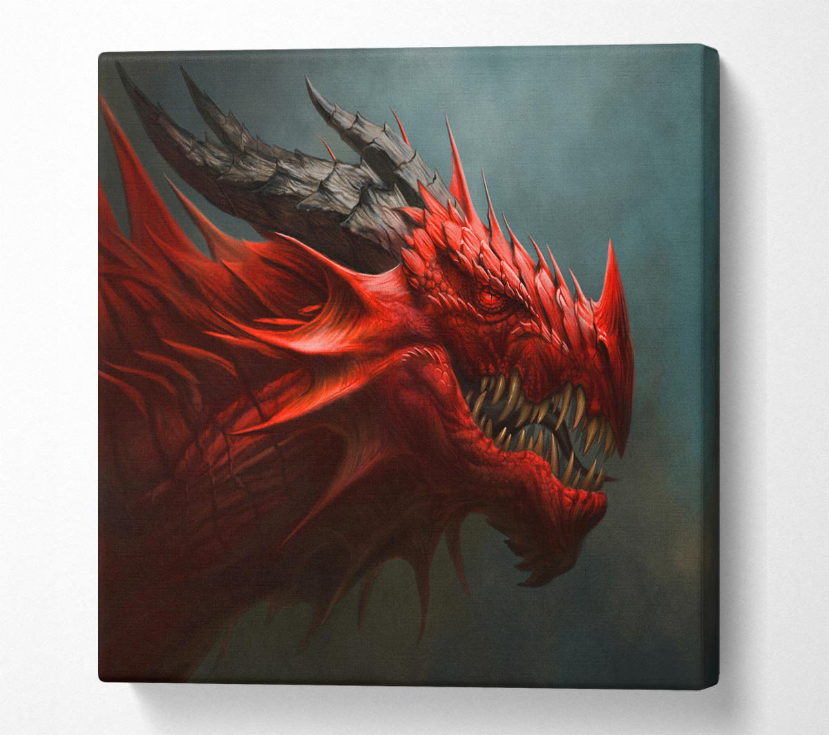 Happy Larry Red Nasty Dragon - Wrapped Canvas Art Prints | Wayfair.co.uk