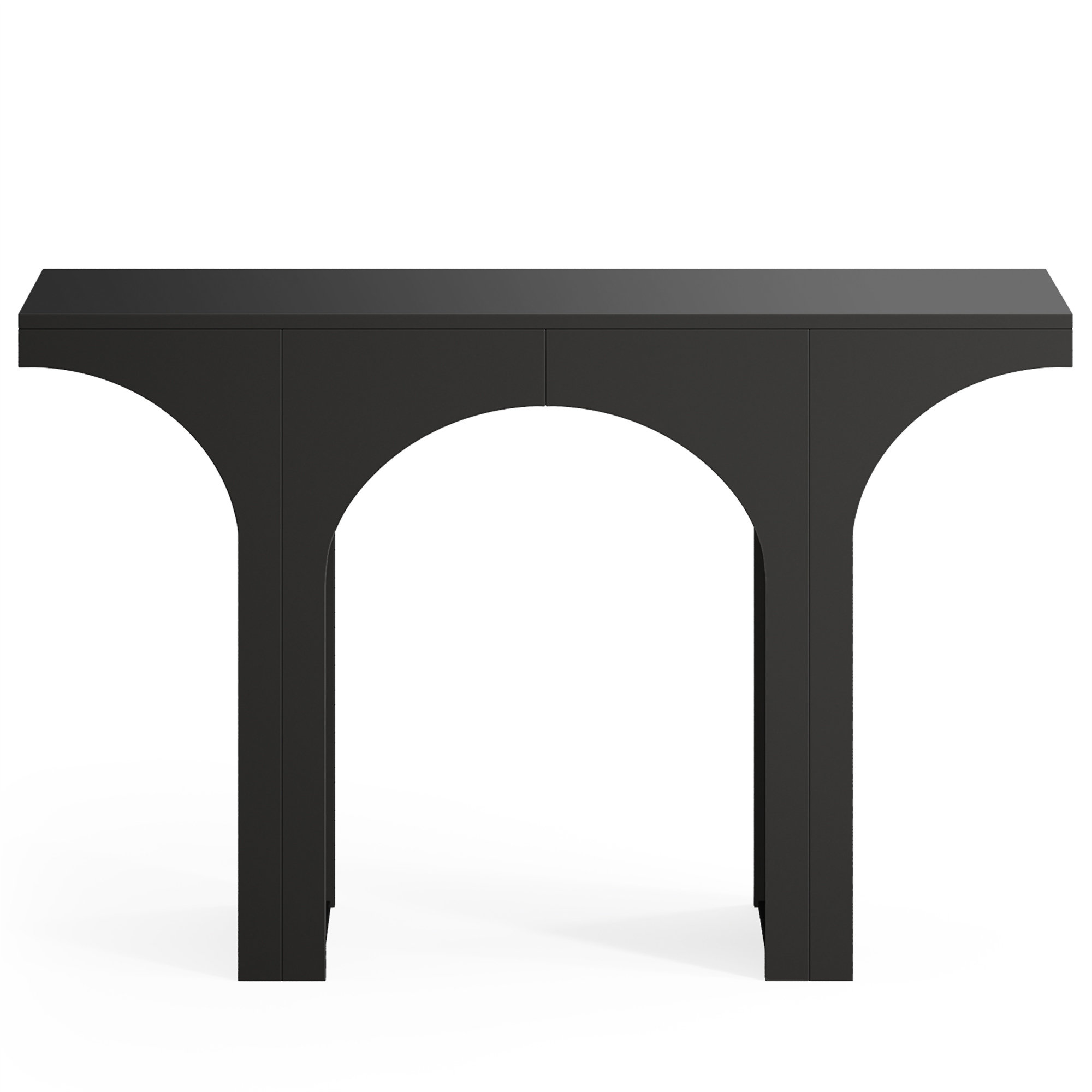 Wrought Studio™ 47” Modern Black Console Table For Entryway & Behind ...