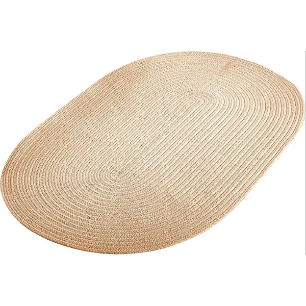 Latitude Run® Polypropylene Braided Rug Hand Braided Solid Color Rug ...