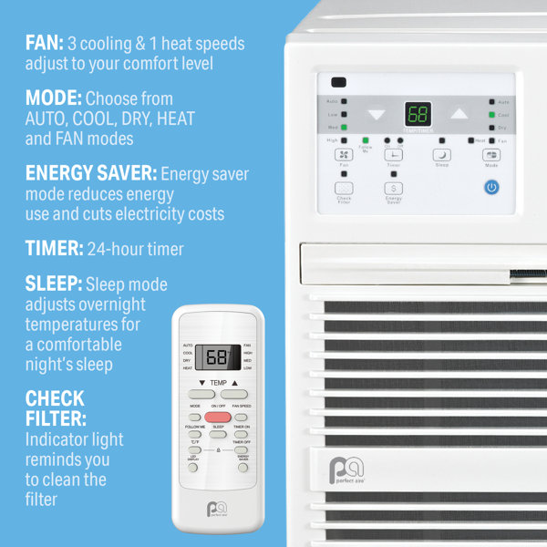 Perfect Aire 14,000 BTU Through the Wall Air Conditioner with Heater ...