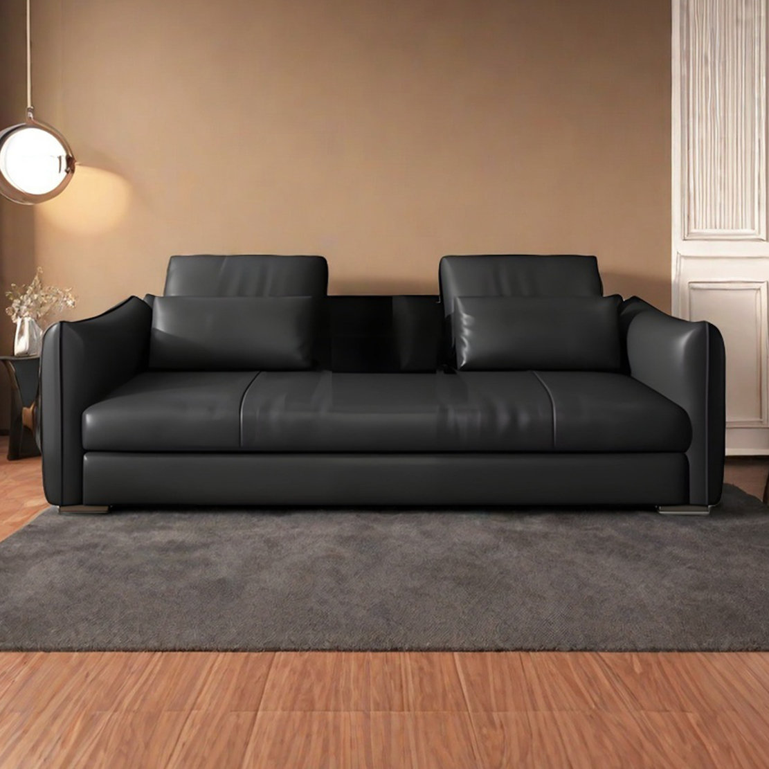 HarmonyFurns Italian minimalist living room straight sofa | Wayfair