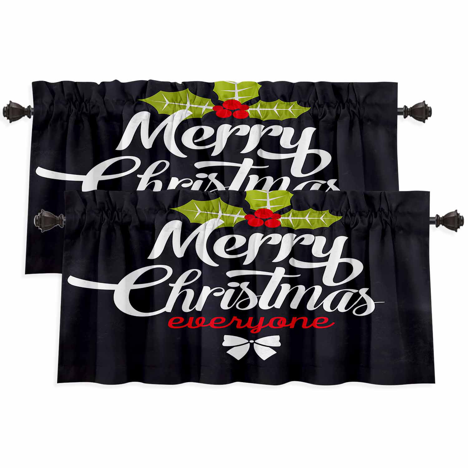 George Oliver Red 52"W Christmas Merry Banner Retro Happy Window ...