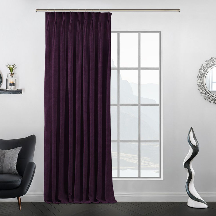 Noine Home Deco Luxury Pinch Pleat Curtain Panel - Single Drapery for ...